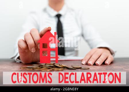 Customs Declaration Form Invoice Freight Parcel Concept Stock Photo - Alamy