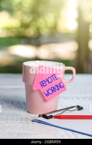 Word writing text Remote Working. Business photo showcasing style that ...