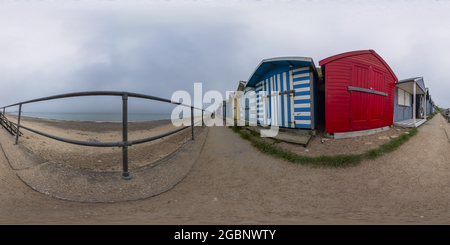 360° view of Cromer beach huts, North Norfolk coast - Alamy