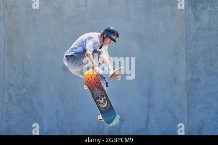 Andy Anderson during mens park skateboard at the Olympics at Ariake ...