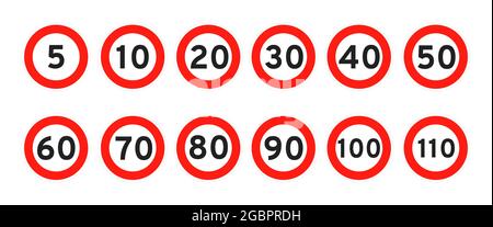 Illustration of 20 kmh speed limit traffic sign Stock Vector Image & Art - Alamy