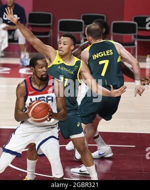 Tokyo, Japan, 5 August, 2021. Dante Exum of Team Australia in action ...
