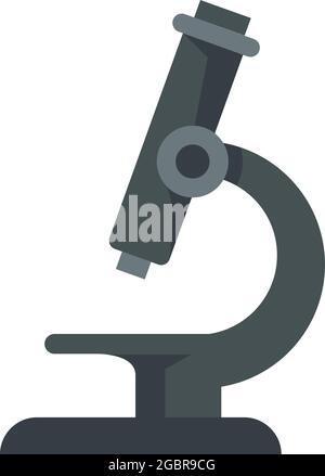 Microscope, analyzes vector icon. Flat illustration. Filled line style ...