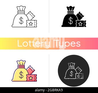 Lump sum payment icon with money bag linear design Stock Vector Image ...
