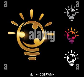 A Vector Illustration of Golden Education Technology Logo Sign Stock ...