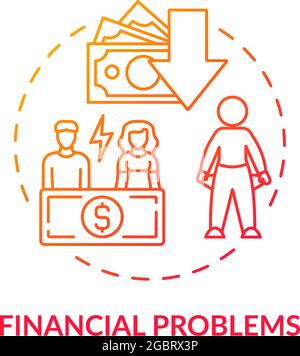 Poverty and unemployment red concept icon Stock Vector Image & Art - Alamy