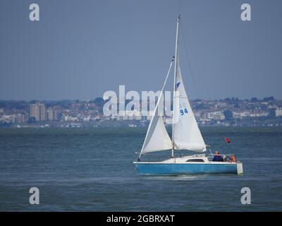 Sheerness, Kent, UK. 5th August, 2021. A mooring buoy being installed ...