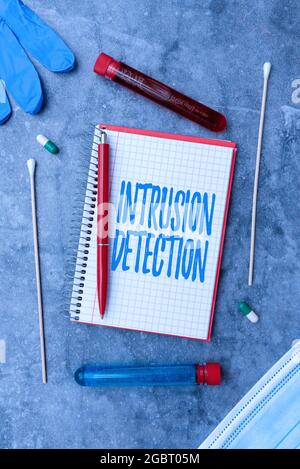 Text sign showing Intrusion Detection. Business photo showcasing ...