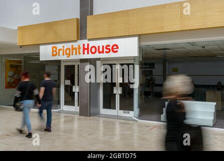 The Isaac Newton Shopping Centre in Grantham, Lincolnshire UK with the ...