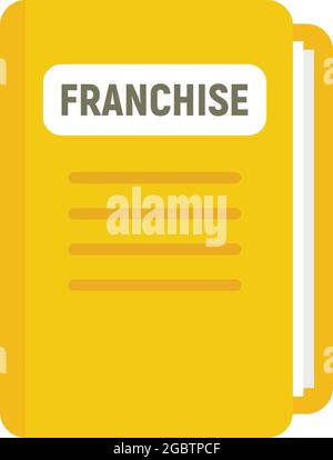 Franchise file folder icon. Flat illustration of franchise file folder ...