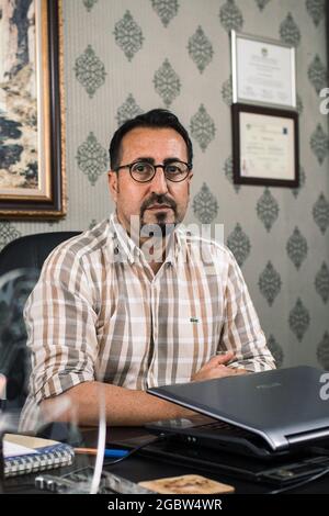 Van, Turkey. 02nd Aug, 2021. The shore of Lake Van to the west of the ...