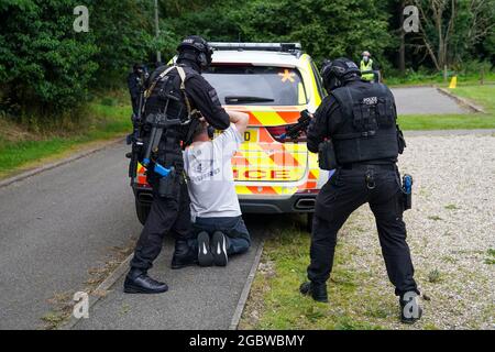 Armed Response Officers undertake a training exercise during the Thames ...
