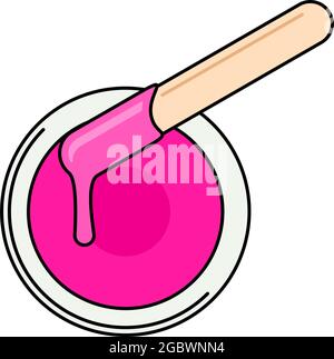 Wax pot stick icon. Flat illustration of wax pot stick vector icon ...