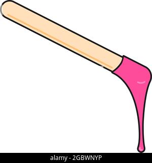 Dripping hot wax for body hair waxing in vector icon Stock Vector Image ...