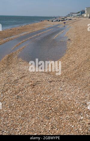 Sandgate kent shingle beach Stock Photo - Alamy