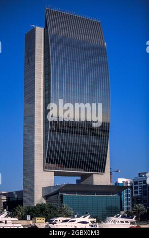 Emirates NBD headquarters building in Deira, Abra boat ride across the ...