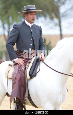 Horseback riding in Spain near Sevilla in a farm Stock Photo - Alamy
