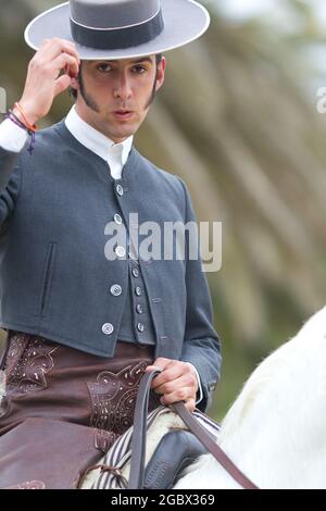 Horseback riding in Spain near Sevilla in a farm Stock Photo - Alamy