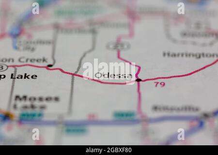 Odessa Shown on a road map or Geography map Stock Photo - Alamy