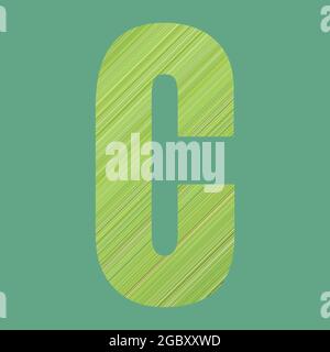 Alphabet letters of shape V in green pattern style on pastel green ...