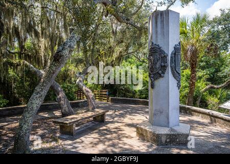 Ribault Monument at Fort Caroline National Memorial Stock Photo - Alamy