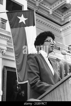 Austin, Texas USA, 1985: Texas Secretary of State Myra McDaniel, the ...