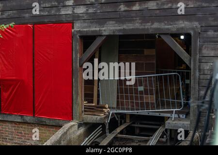 The abandoned Loggers Leap Log Flume at Thorpe Park Theme Park Stock ...