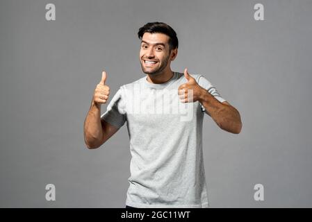 You look awesome. Portrait satisfied good-looking girl show okay ...