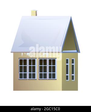 Little cottage clipart, cartoon illustration vector Stock Vector Image ...