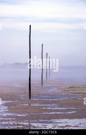 Sea Fret on Holy Island Stock Photo - Alamy