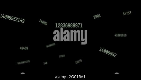 3D model of floating numbers Stock Photo - Alamy
