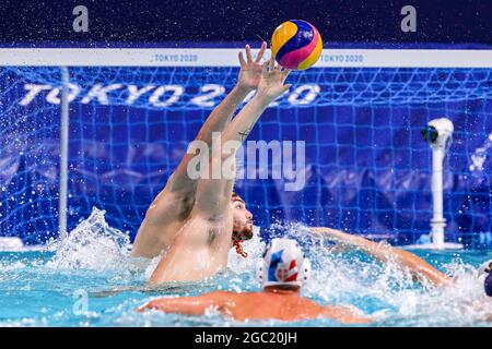 TOKYO, JAPAN - AUGUST 6: Branislav Mitrovic of Serbia, Roger Tahull of ...