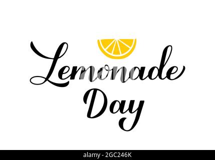 Lemonade Day calligraphy sign. Vector template for typography poster ...