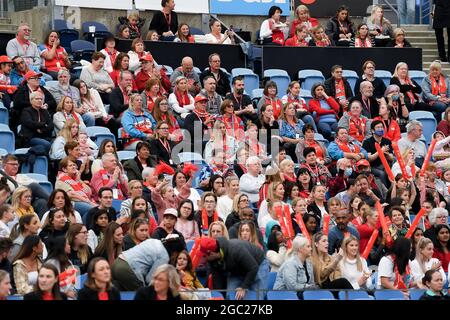 Crowd during the Round 9 Super Netball match between the Adelaide ...
