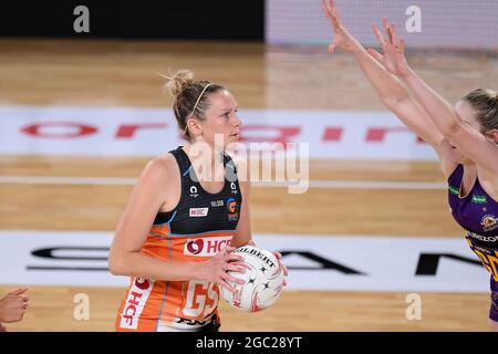 Jo Harten of the Giants during the Round 1 Super Netball match between ...