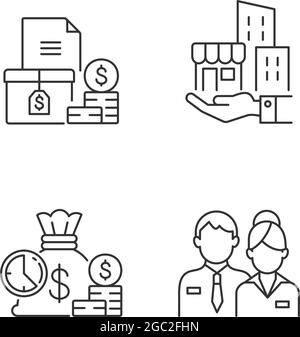 Own a company line icons collection. Entrepreneurship, Leadership ...