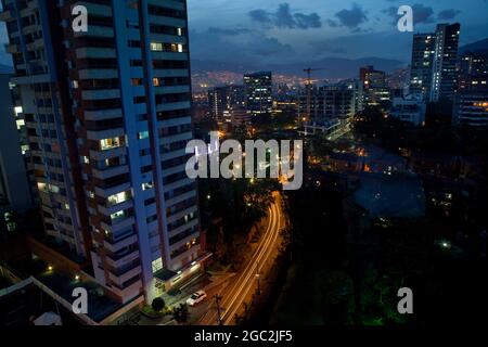 Cityscape of Medellin at night, Colombia Stock Photo - Alamy