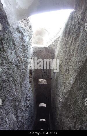 Interior of the Aragonese castle in Ischia island in Italy Stock Photo ...