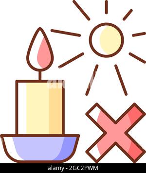 Avoid Direct Sunlight Vector Line Icon Stock Vector Image & Art - Alamy