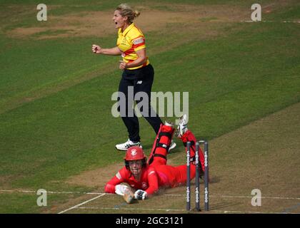 Trent Rocket's Katherine Brunt is run out during The Hundred Eliminator ...