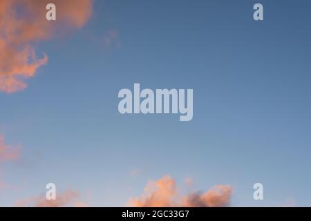 Beautiful sky at sunset, pastel shades of clouds Stock Photo - Alamy