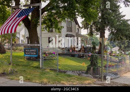 Palouse, house with sign "All Lives Matter Especially the Police ...