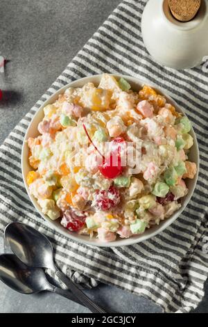Sweet Colorful Marshmallow Ambrosia Salad with Whipped Cream and ...