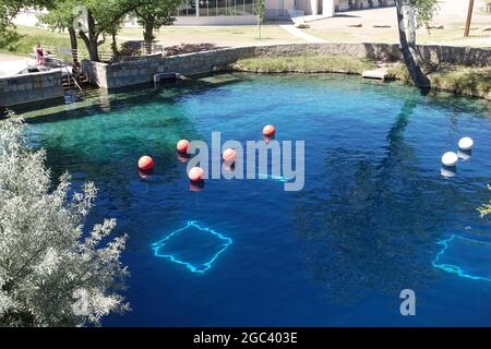 The Blue Hole swimming area in Tucumcari New Meico offers a refreshing ...