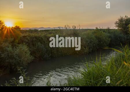 The Jordan River is a 251-kilometre-long river in the Middle East that ...