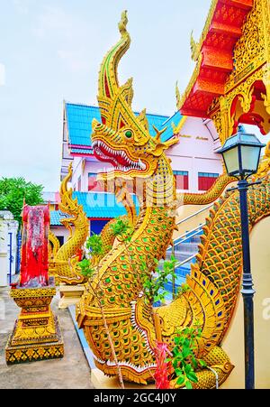 The sculpture of Makara crocodile disgorging Naga serpent at the ...