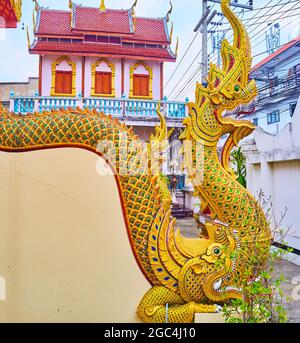 The sculpture of Makara crocodile disgorging Naga serpent at the ...