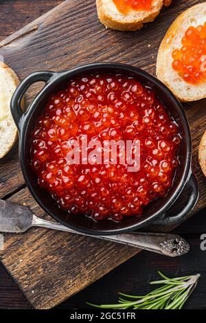 Sandwiche with red fish caviar, on white background Stock Photo - Alamy