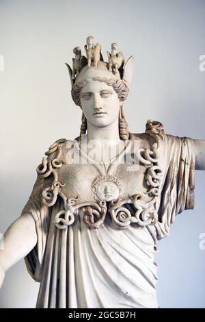 Naples. Italy. Farnese Athena sculpture, Roman copy after a Greek ...