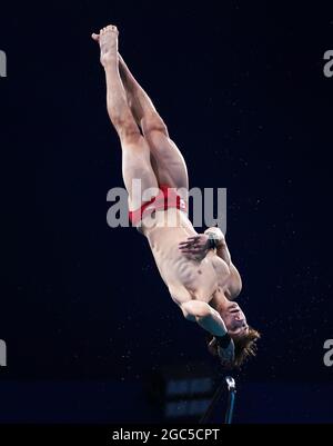 Canada's Nathan Zsombor-Murray during the Men's 10m Platform Semifinal ...